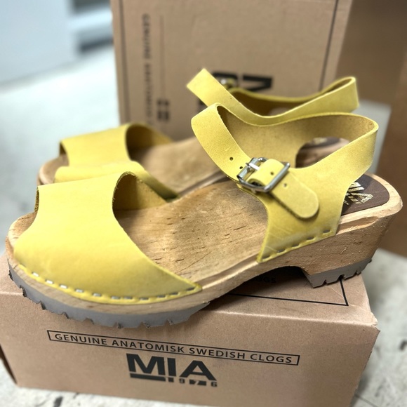 MIA | Shoes | Mia Elin Swedish Clog Yellow Leather | Poshmark